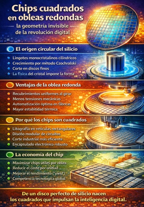 ¿Por qué las obleas son redondas… pero los chips cuadrados? – Un poco ...